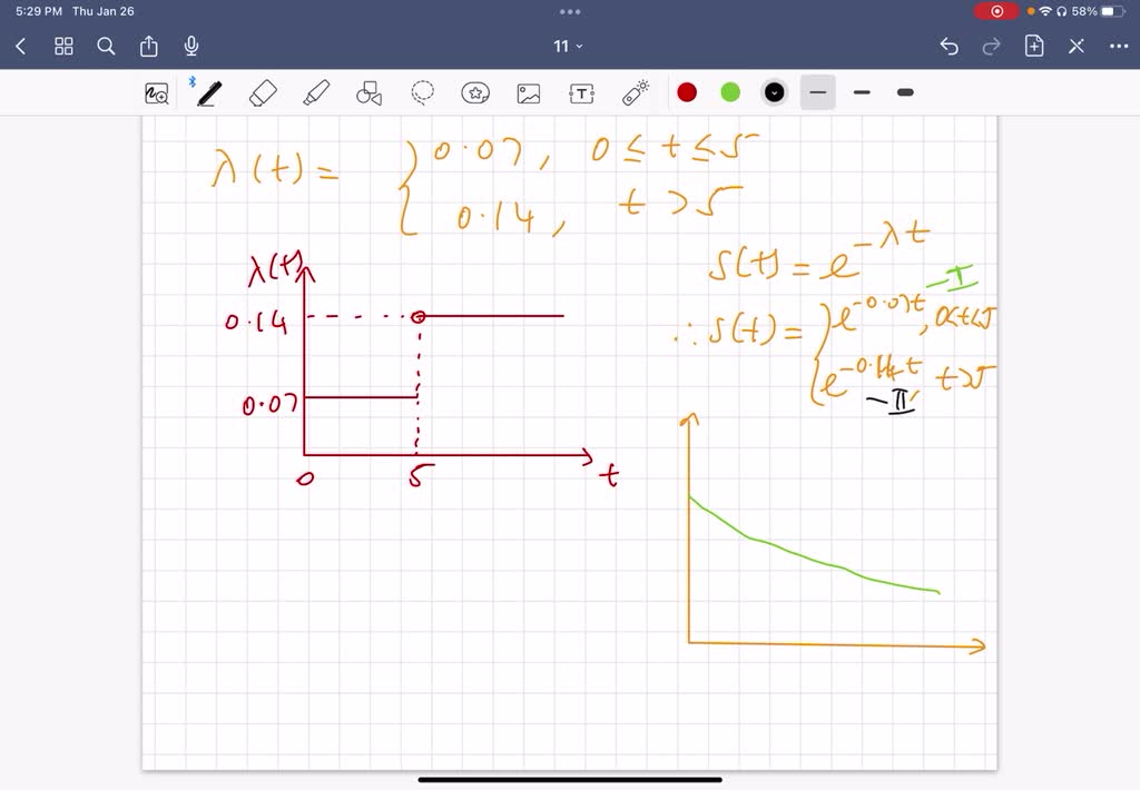 SOLVED: 25. Consider a survival distribution with constant hazard 0.07 ...