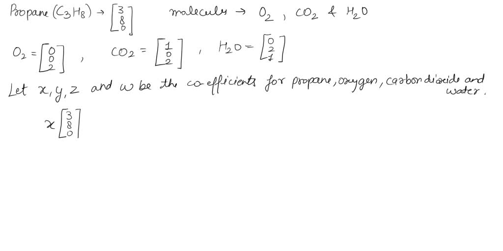 SOLVED: Chemical reactions are modeled by chemical equations. For ...