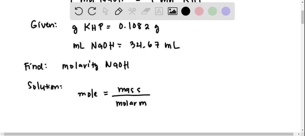 SOLVED: The concentration of a certain sodium hydroxide solution was determined by using the ...