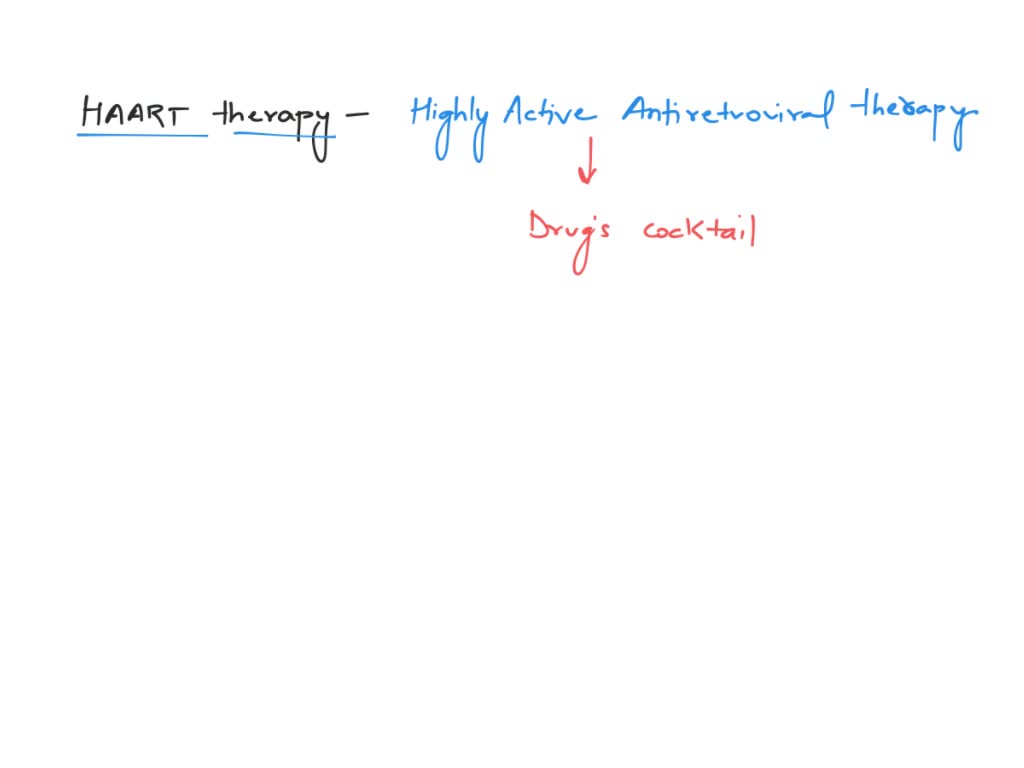 SOLVED: HAART therapy, an antiviral treatment that involves a drug ...
