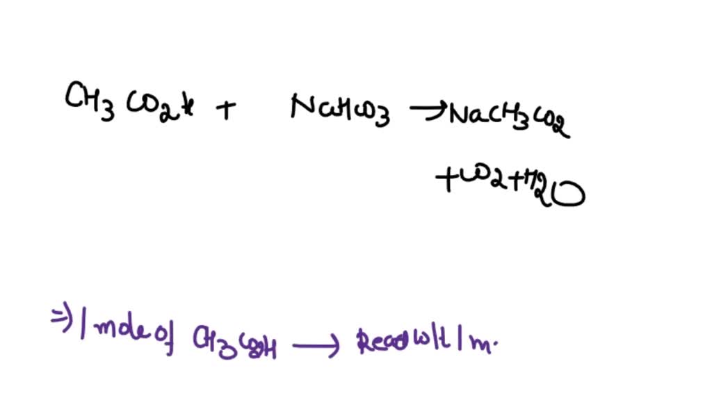SOLVED: Amountain of baking soda, NaHCO3 forms a volcano with acetic ...