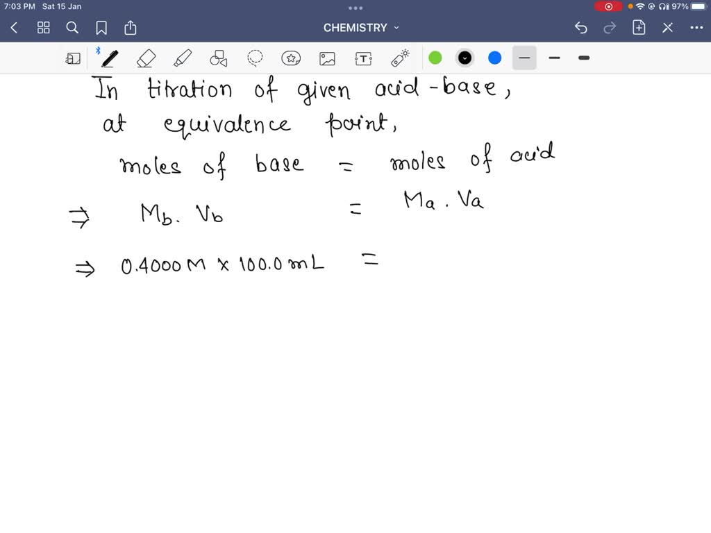 SOLVED: In the titration of 100.0 mL of 0.4000 M HONHâ‚‚ with 0.2000 M HBr, how many mL of HBr ...