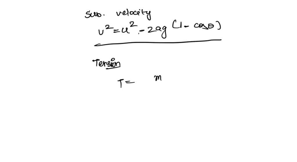 SOLVED: A small body of mass m hangs at one end of a string of length a ...