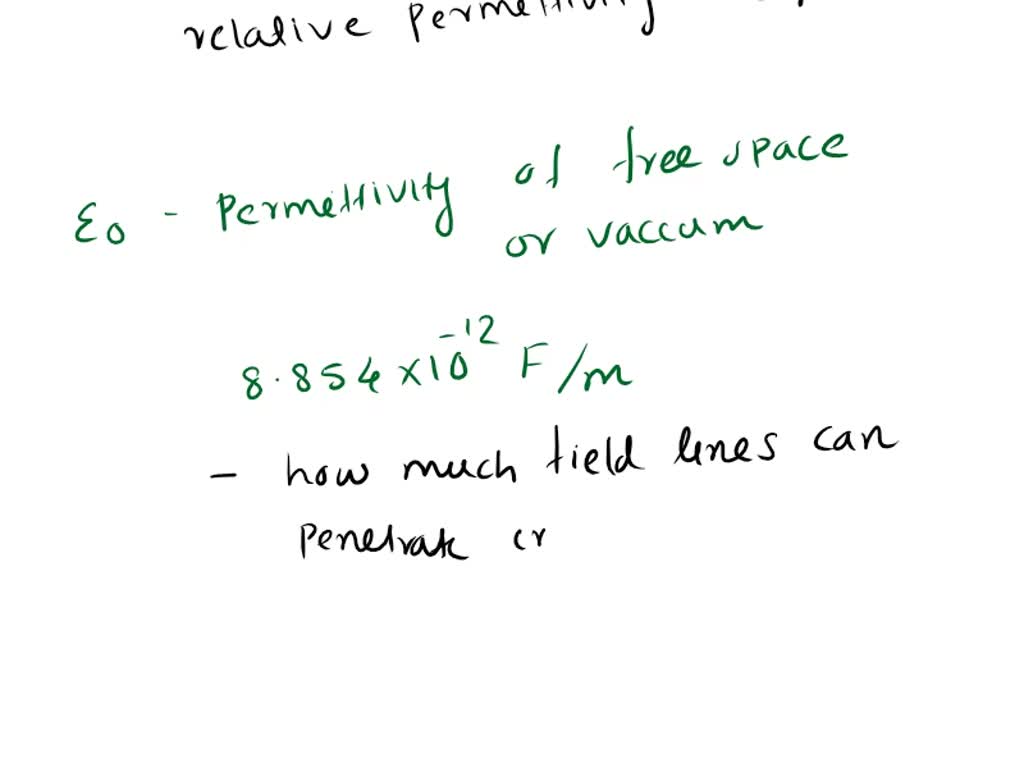 SOLVED: Write down the definitions of electric constant (vacuum permittivity) and dielectric ...