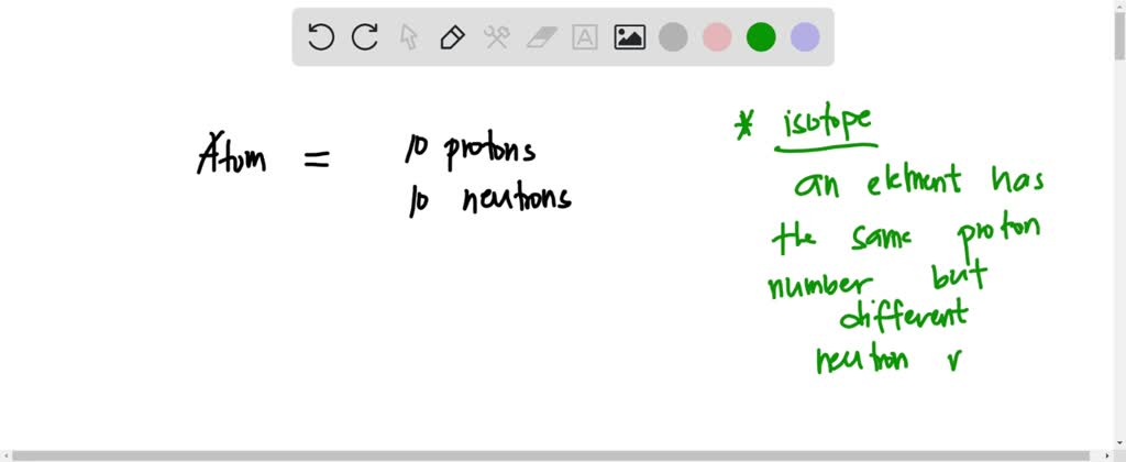 An atom has 10 protons and 10 neutrons. Which of the following is an ...