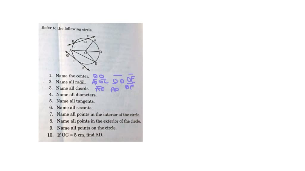 SOLVED: Remember: A circle is the set of points in the plane that are equidistant from a fixed ...