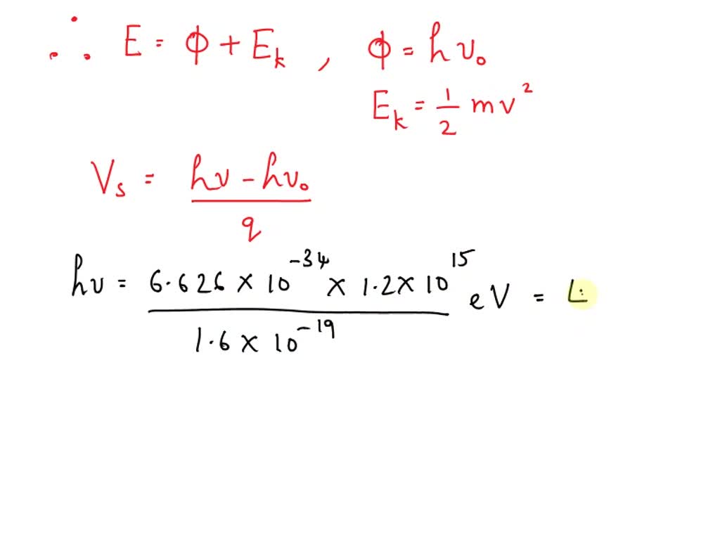 SOLVED: The work function for the photoelectric effect in potassium is ...