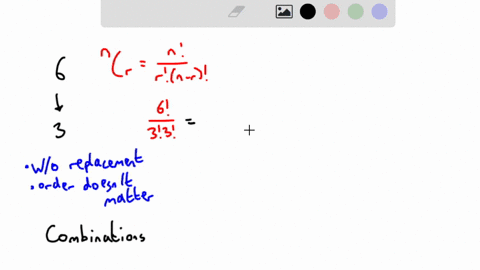 How many ways can three items be selected from a group of six items ...