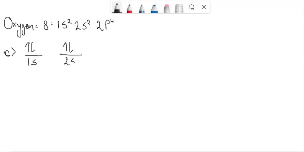 Solved Which Describes The Ground State Orbital Diagram Of An Oxygen