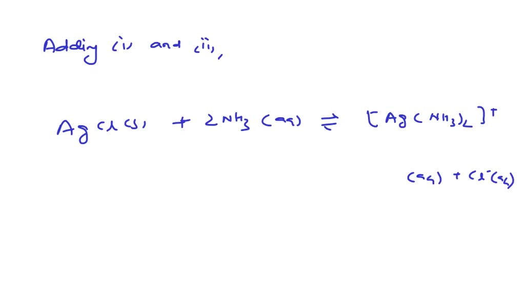 SOLVED: 14. Determine the molar solubility of AgCl in a 0.100 M NaCN ...