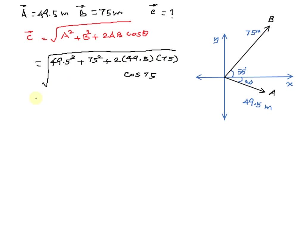 SOLVED: Two position vectors lie in a plane. The first, vector rA ...