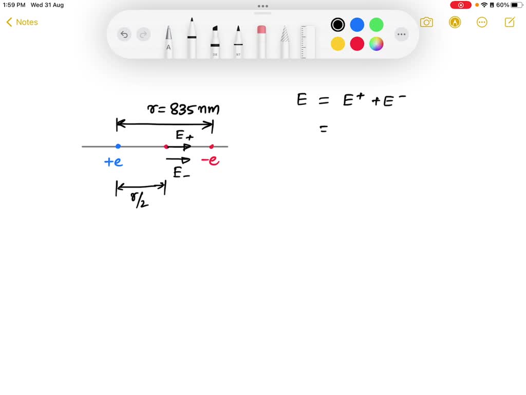Solved An Electron And A Proton Are Fixed At A Separation Distance Of