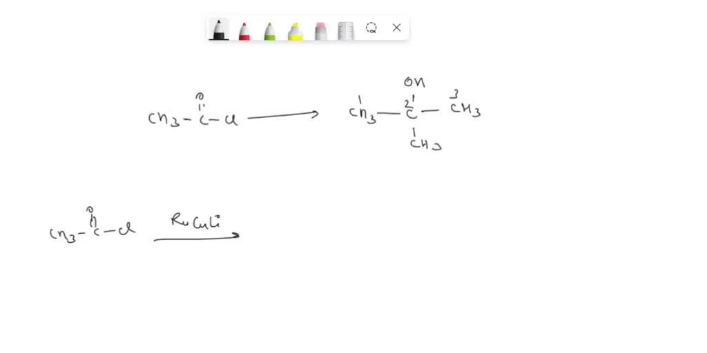 SOLVED: Acetyl chloride to 2-Methyl-2-propanol (2 step) choose from ...