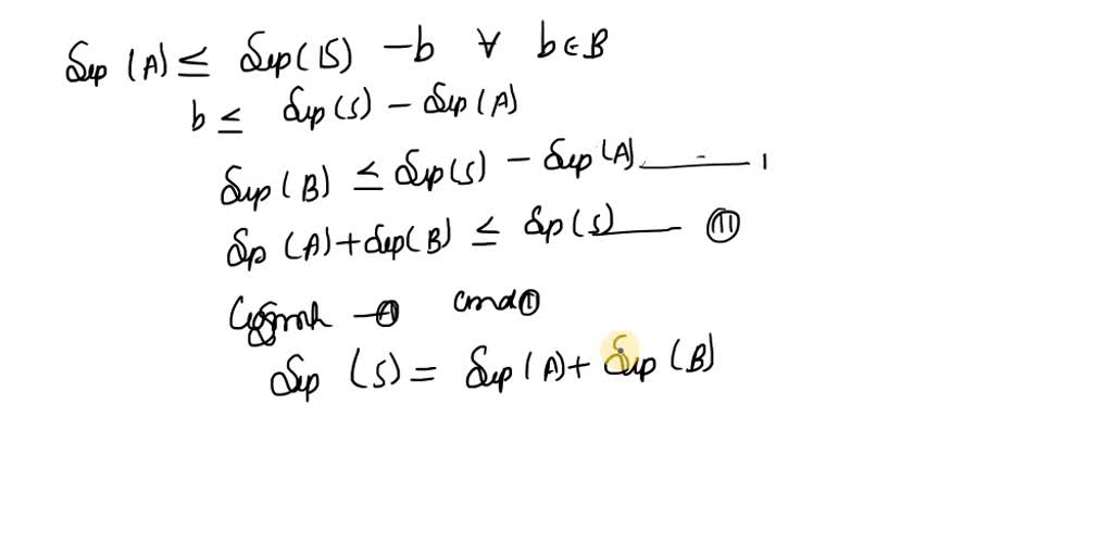 Solved Let A Be A Non Empty Subset Of R Which Is Bounded Above Let B