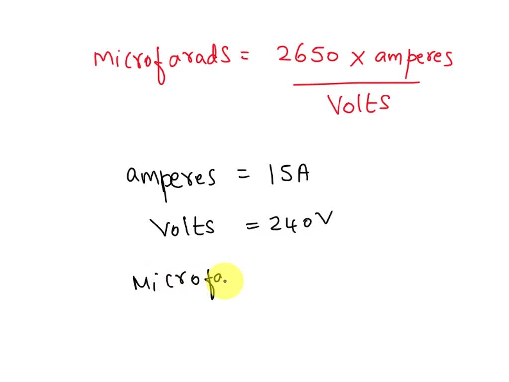 SOLVED: If a capacitor produces 15 ampere on a 240-volt supply, which ...