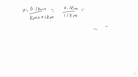 Solve the michaelis menten equation for km when v0 vmax2...