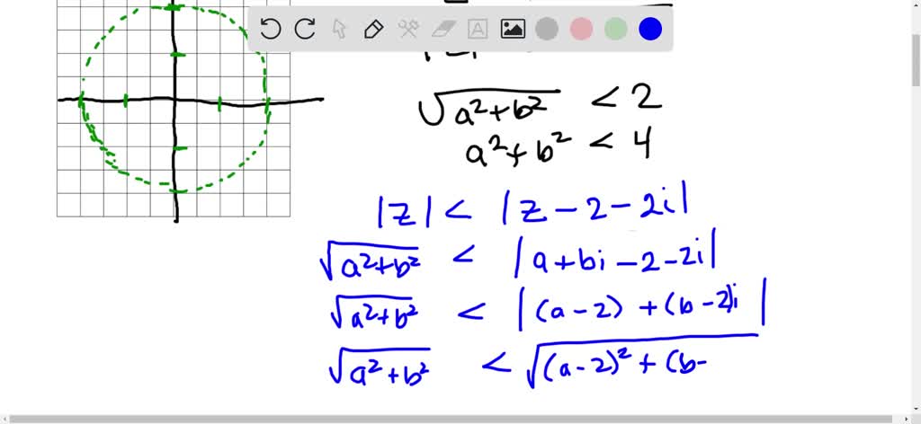 SOLVED: On a sketch of an Argand diagram, shade the region whose points represent complex ...