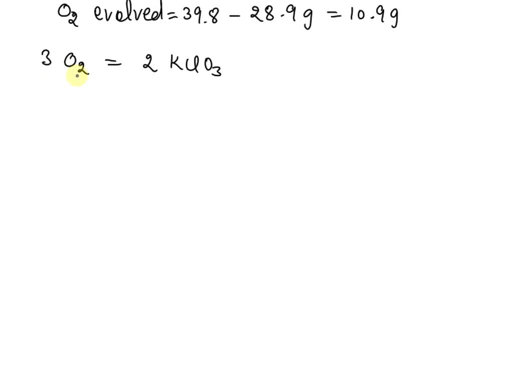 SOLVED: 39.8g of a mixture of potassium chloride, KCl, and potassium trioxochlorate(V), KClO3 ...