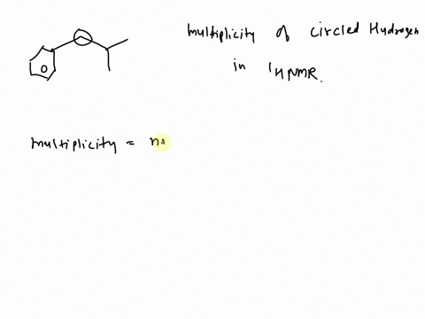 Consider the multiplicity of the ^1H NMR peak shown...