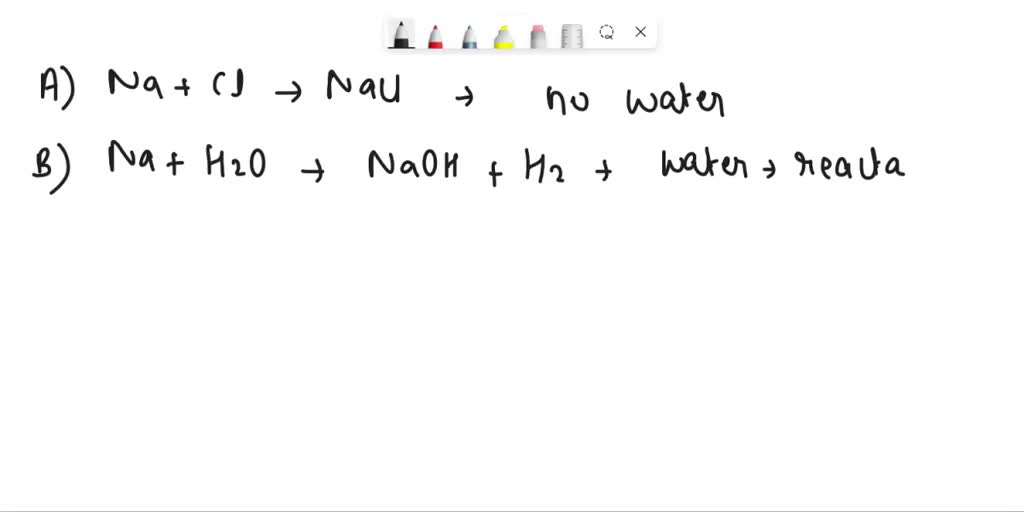 SOLVED: Which equation has water as a product in the chemical reaction ...