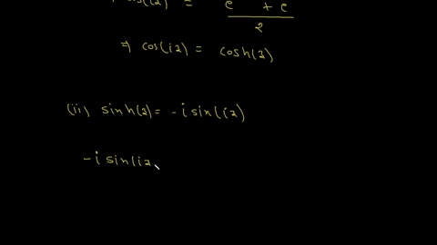 SOLVED: (1) Show that the complex conjugate of coS 2 is cos(z) and that ...