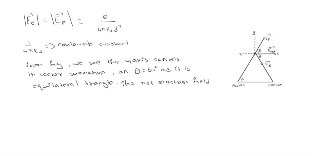 SOLVED: A proton and an electron form two corners of an equilateral ...