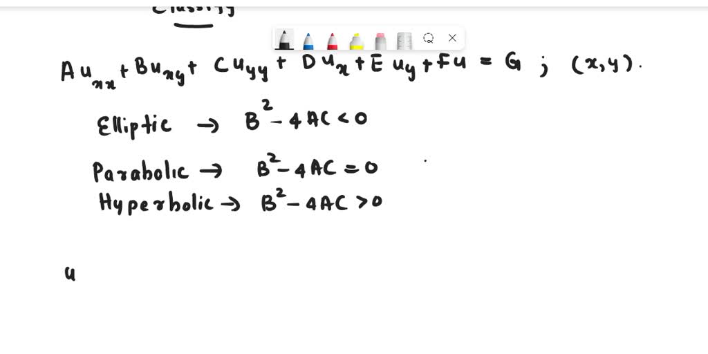 SOLVED: Classify the partial differential equation uxx-2 sinx uxy - cos ...