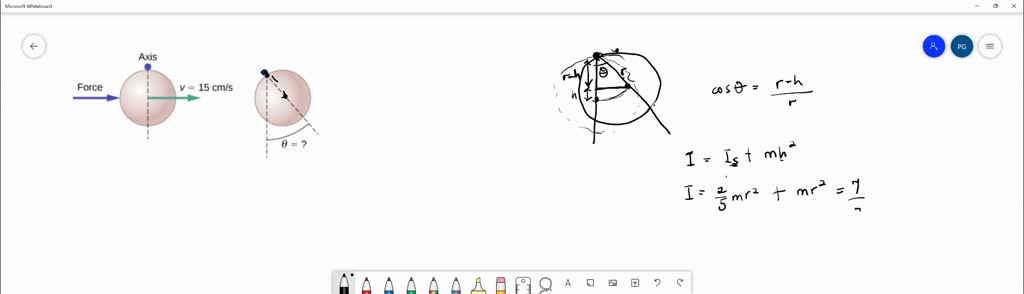 SOLVED: A solid sphere of radius 5 cm is allowed to rotate freely about an axis. The sphere is ...