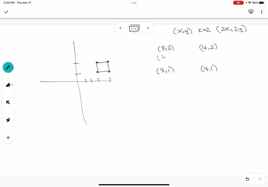 SOLVED: Enlarge shape A by scale factor 2 with centre of enlargement ...