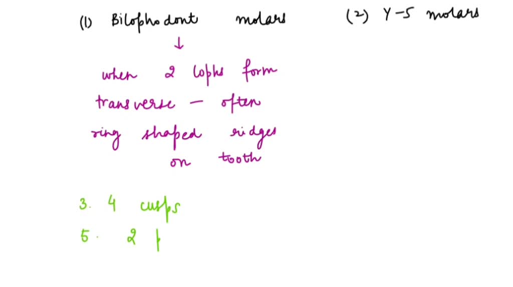 SOLVED: Match the following defining characteristics for biphyodont ...