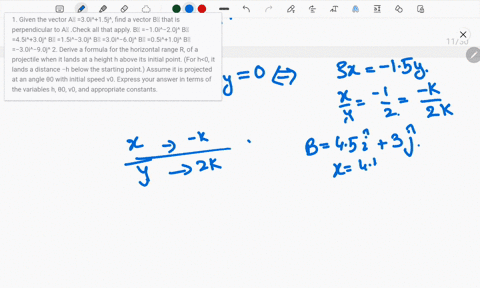 Problem 1 consider the projectile motion shown in fig 83...