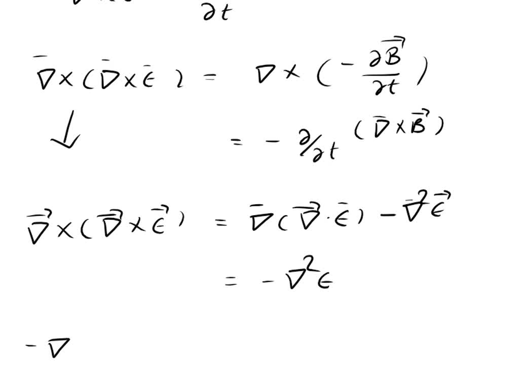 SOLVED: From the Maxwell equations in a free space, derive the ...