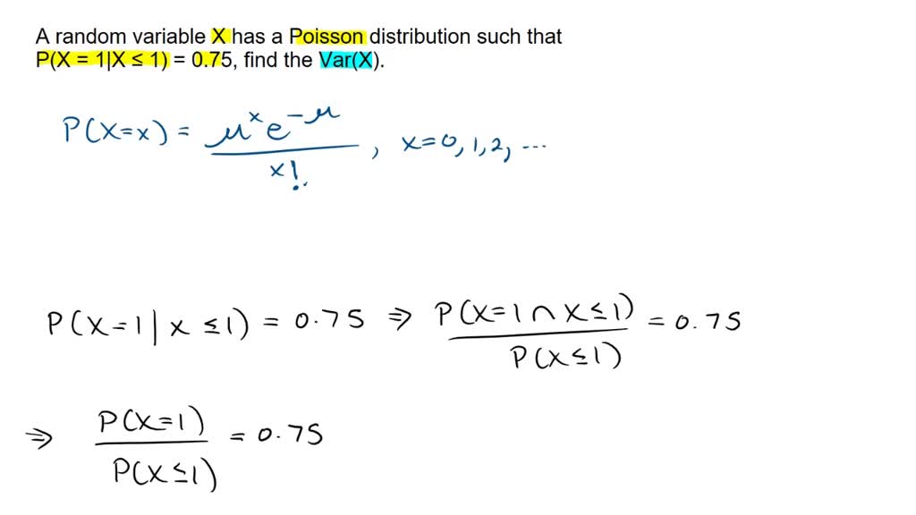 Solved A Random Variable X Has A Poisson Distribution Such That Px 3104