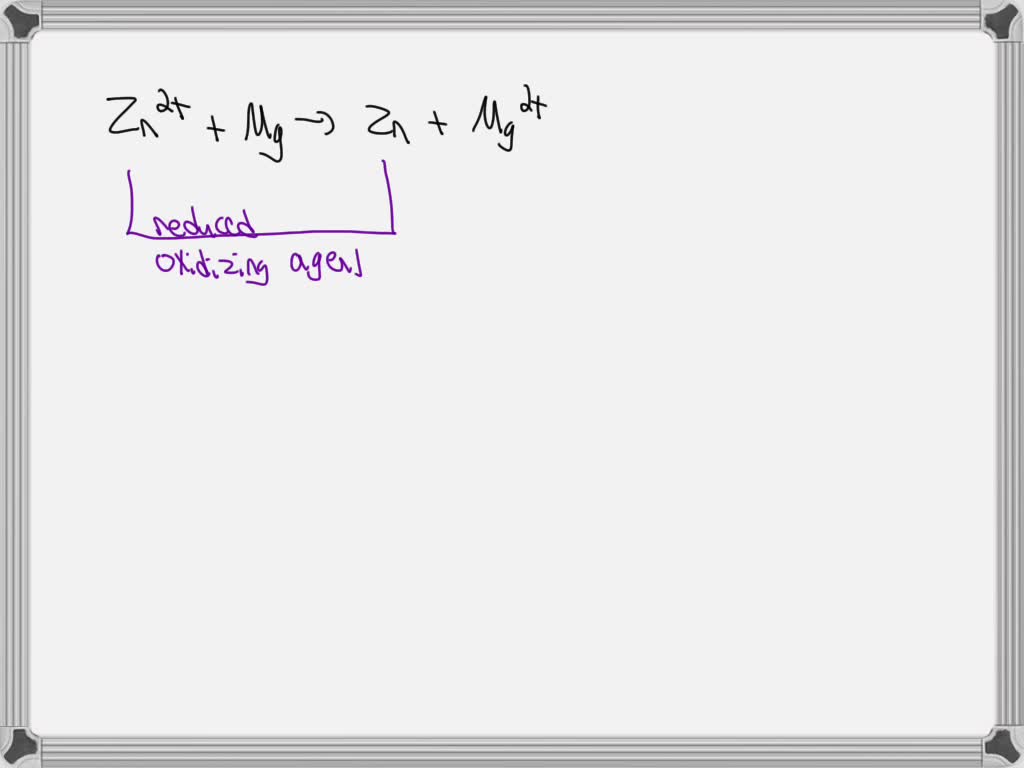 SOLVED: Identify the species oxidized, the species reduced, the ... SOLVED: Identify the species oxidized, the species reduced, the ...