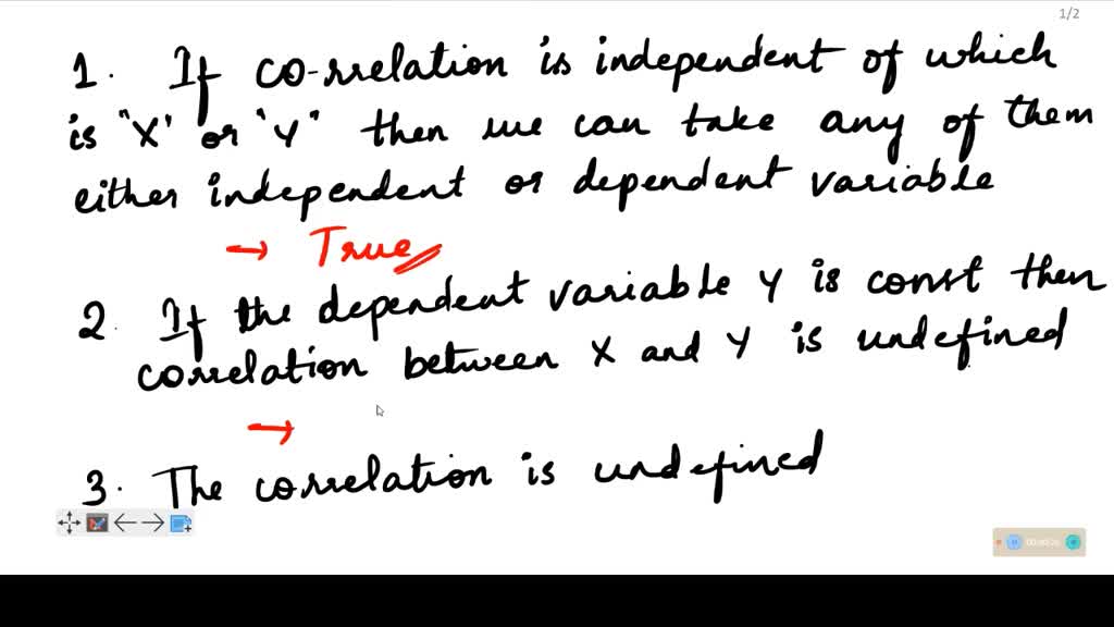 SOLVED True Or False 1 The Correlation Coefficient Is Way To