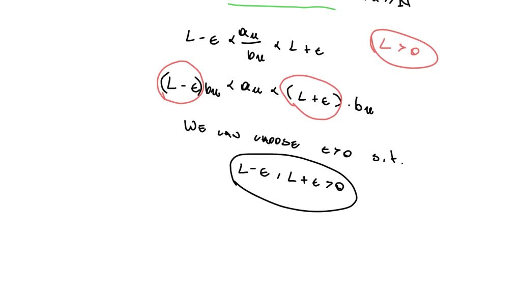 SOLVED: The Limit Comparison Test. Suppose that an and bn are two ...