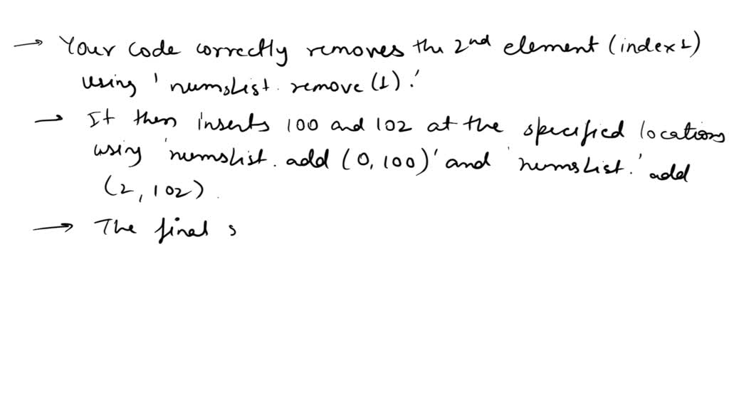Solved 682 Modifying Arraylist Using Add And Remove Modify The Existing Arraylists 
