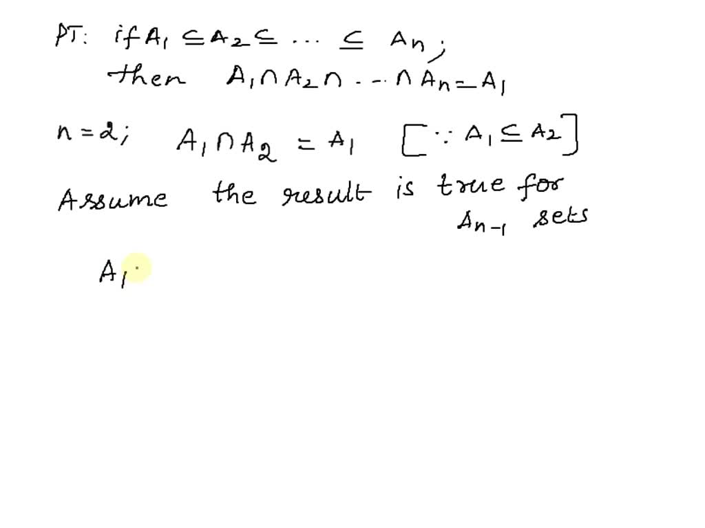 SOLVED: Please help me with this homework question, thanks. 1. Let A1, A2, ..An be non-empty ...