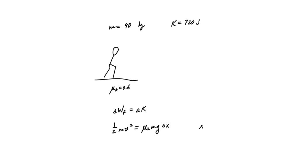SOLVED: A 90.0 kg basketball player carries about 720 J of kinetic ...