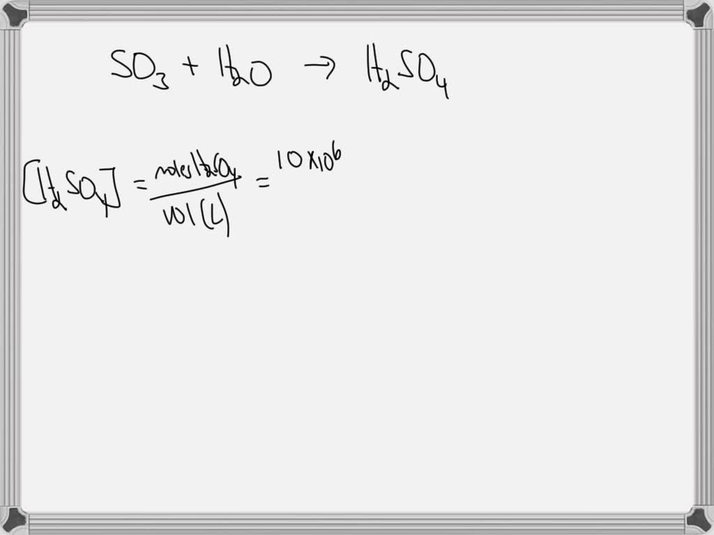 Sulfuric acid is produced on a large scale from readily available raw ...