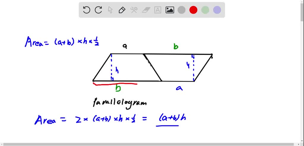 SOLVED: Explain how the formula for the area of a trapezoid can be used ...