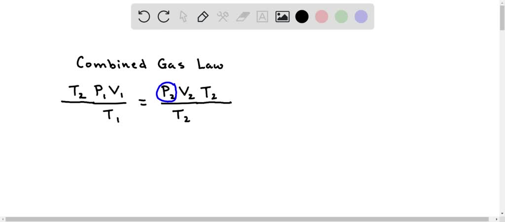 SOLVED: What is P2 according to combined gas law?