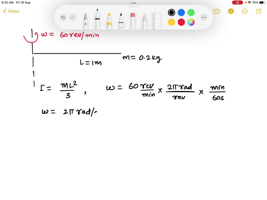 SOLVED: A uniform meter scale of mass 0.2 kg is rotated about an axis ...