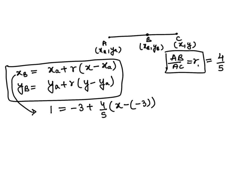 SOLVED: 'A, B, and C are collinear, and B is between A and C. The ratio of AB to AC is 4:5. If A ...