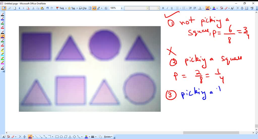 SOLVED: 'A shape is picked at random from the group below. Which event ...