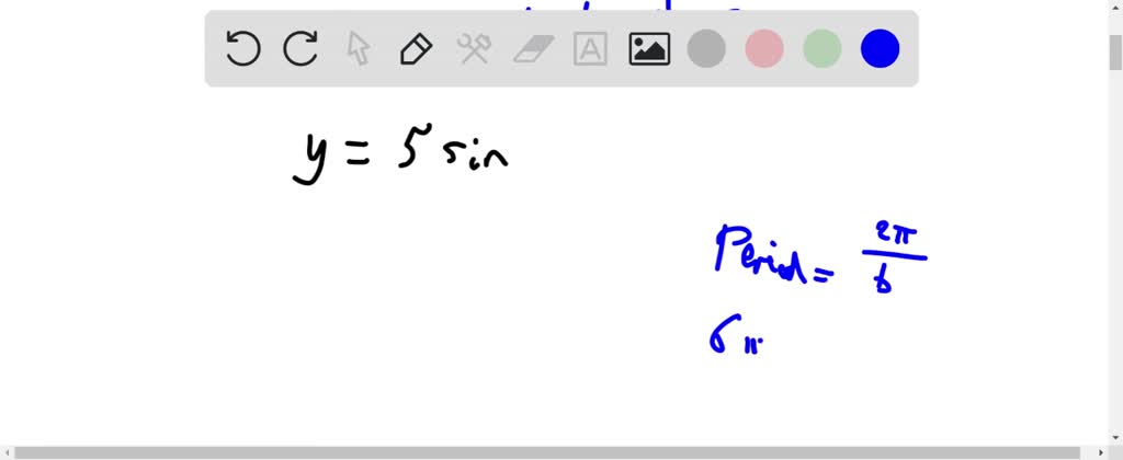 Write a cosine function that has a midline of y=3, an amplitude of 5 ...