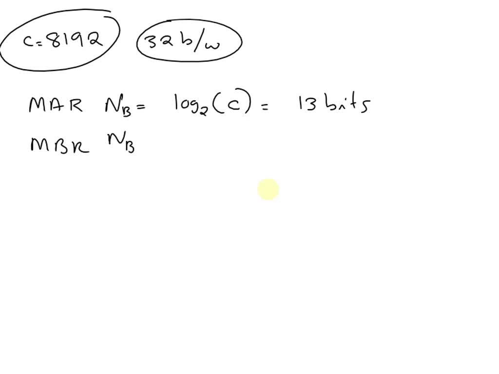 (RAM) A) A memory unit has the capacity of 8192 words of 32 bits per ...