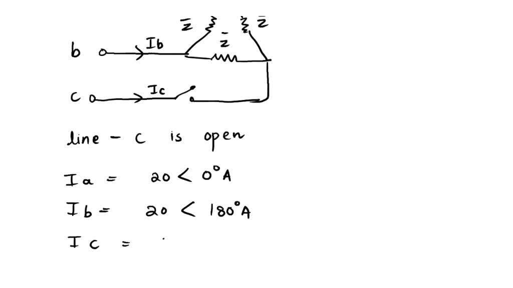 SOLVED: One conductor of a three-phase line is open. The current flowing to the âˆ†-connected ...