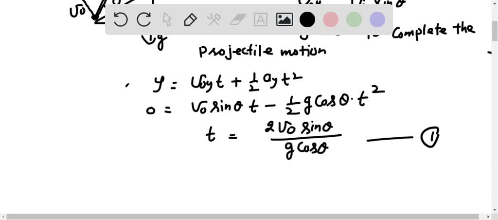 SOLVED: You fire a ball with an initial speed v0 at an angle Î¸ above ...