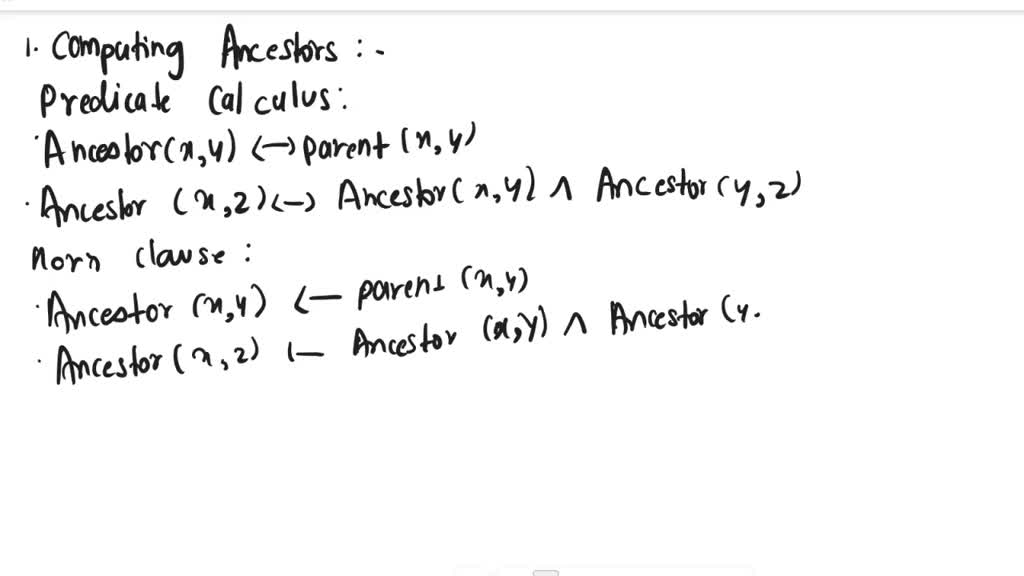 Solved Q2 Translate The Below General Statement Into Predicate Calculus And Horn Clause